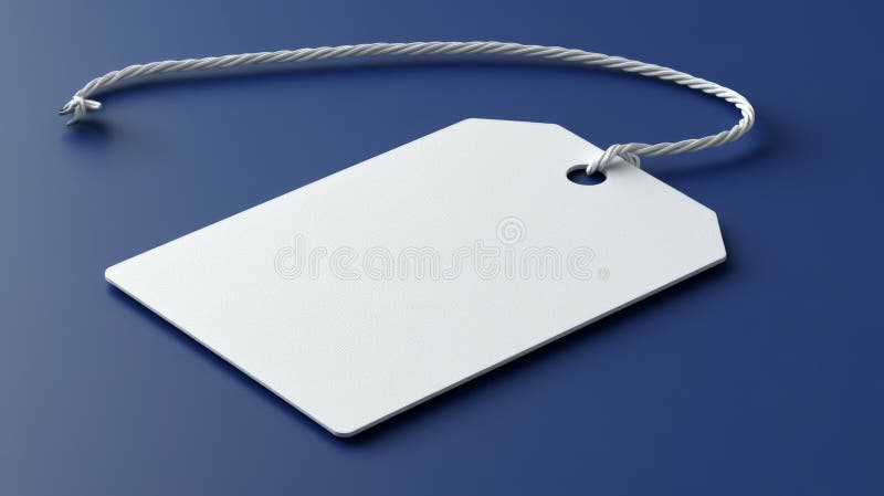 A Simple Rectangular Tag with a White Background, Designed To Be Easily ...