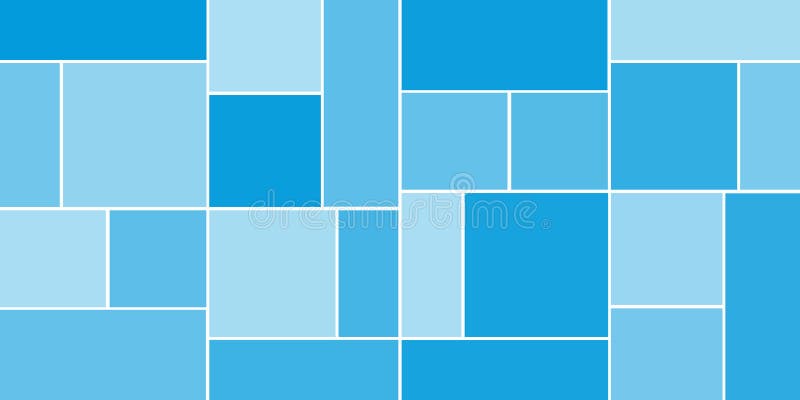 Simple Rectangular Tiled Frames of Various Sizes, Colored in Shades of ...