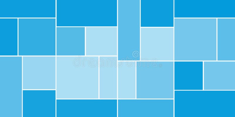 Simple Rectangular Tiled Frames of Various Sizes, Colored in Shades of ...