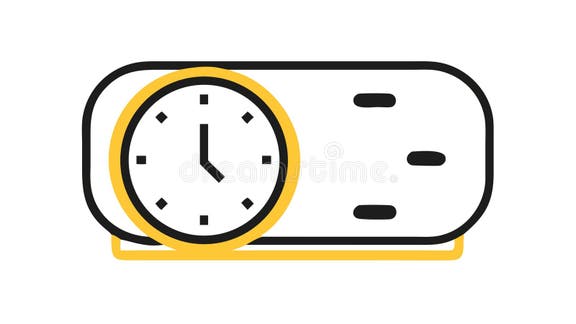 Simple Rectangular Timer Icon Vector Illustration in Flat Style, Vector ...