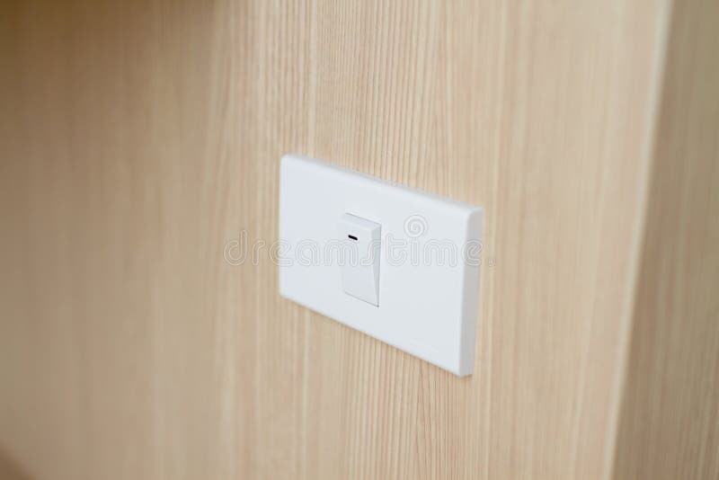 Simple Rectangular White Light Switch. Stock Photo - Image of household ...