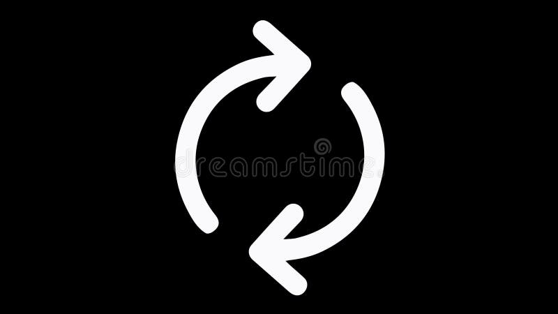 Simple Recycle Icon Animation. Refresh Button Stock Video - Video of ...