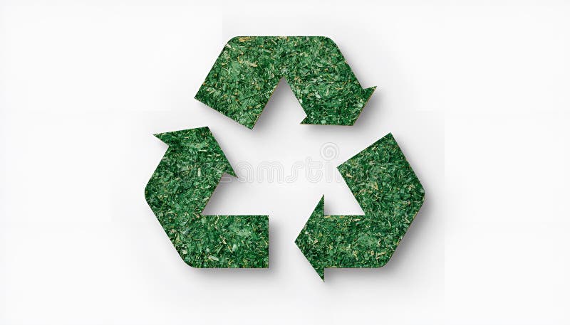 Simple Recycling Sign on Green Nature Stock Photo - Image of clean ...