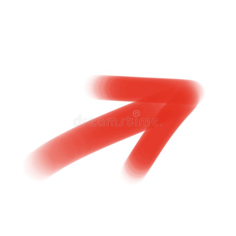 Simple Red Arrow with Gradation Color Stock Vector - Illustration of ...