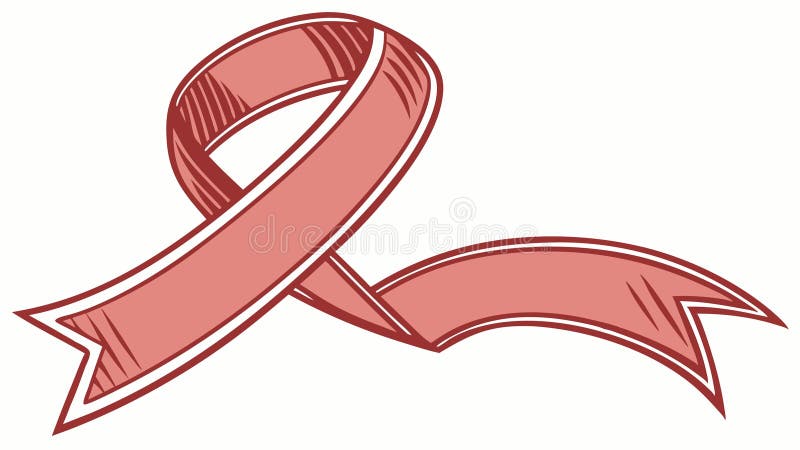 Simple Red Awareness Ribbon, Symbol of Support and Unity, Vector Design ...