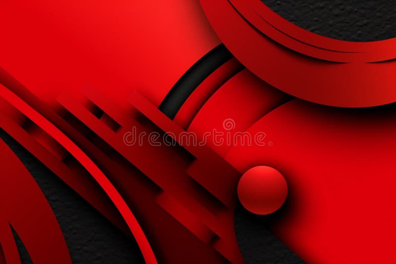 Simple Red Background - Generative Ai Illustration Stock Illustration ...