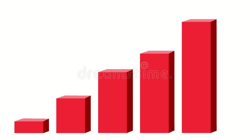 Increasing Red Bar Graph Chart Diagram Stock Video - Video of metric ...