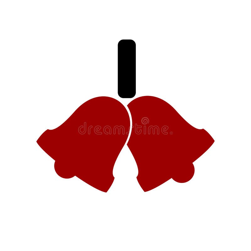 Simple Red Bell Icon and Illustration Stock Vector - Illustration of ...