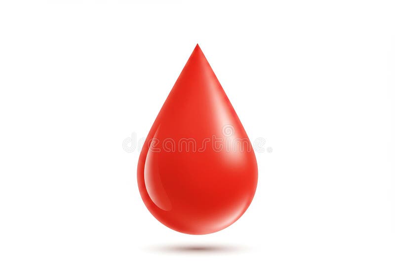 Simple Red Blood Drop Image for Donation Test Medical Usage Stock ...