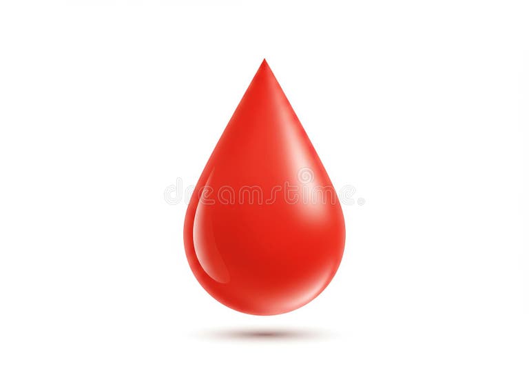 Simple Red Blood Drop Image for Donation Test Medical Usage Stock ...