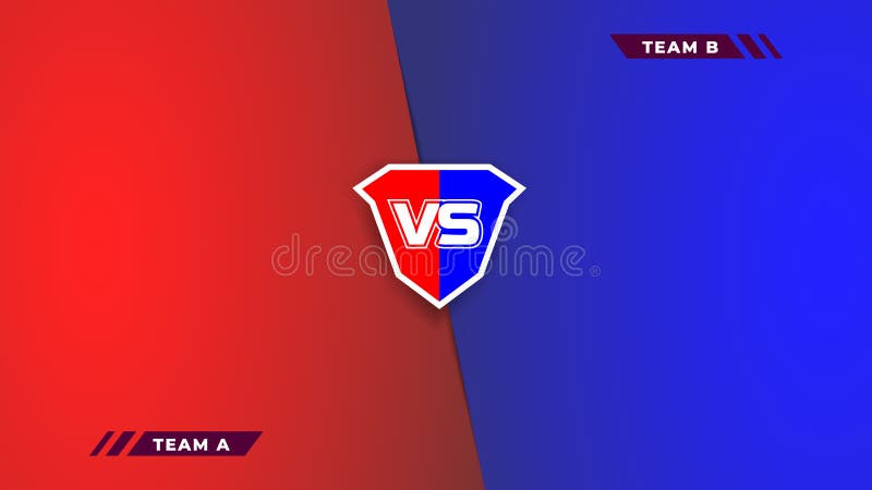 Simple Red and Blue Versus Background. Minimalist Battle Background ...