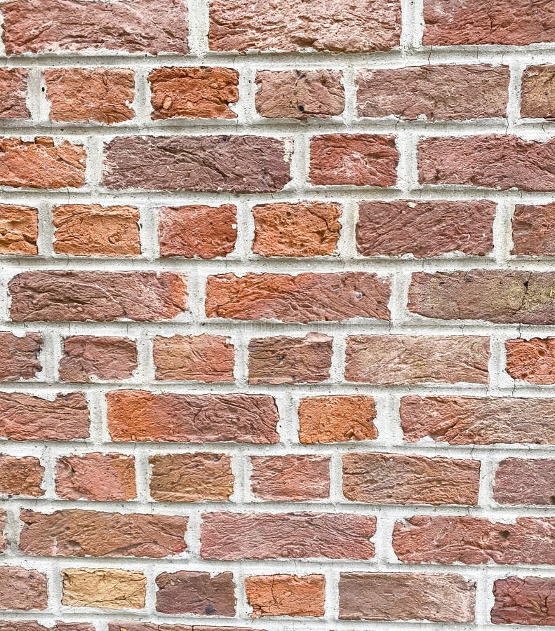 Simple Red Brick Wall with Old Grunge Bricks Stock Image - Image of ...