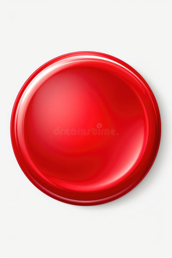 Simple Red Button on a Plain White Background, Suitable for Various ...