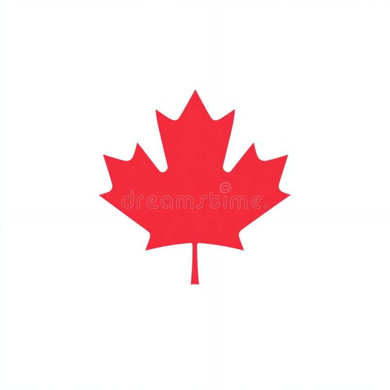 Simple Red Canadian Maple Leaf Icon Graphic Design Element Logo Tree ...