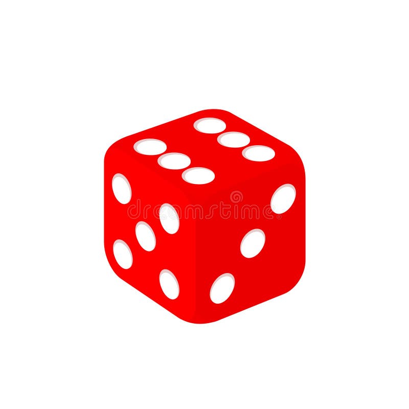 Red Casino Gambling Dice - Simple Vector Design Stock Illustration ...