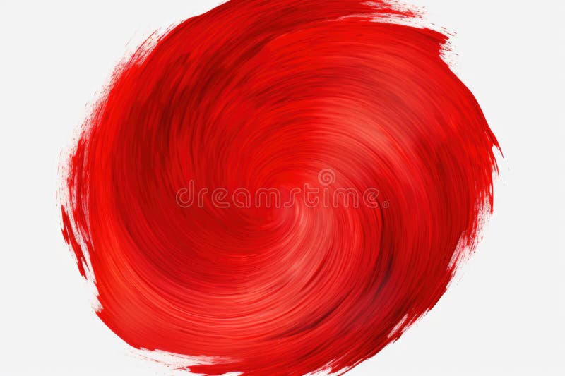 A Simple Red Circle Painted on a White Background, Perfect for Graphic ...