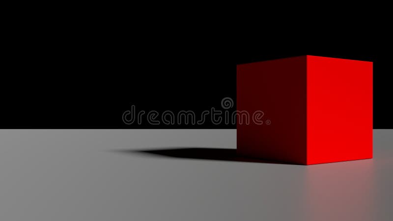 Simple Red Cube stock illustration. Illustration of generated - 50667339