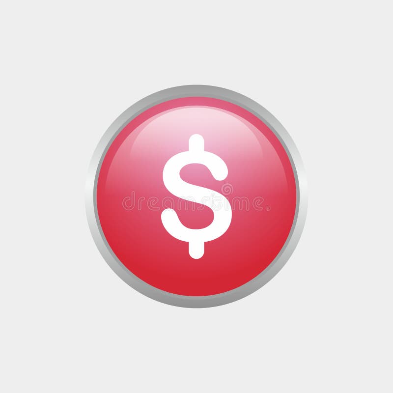 Simple Dollar Coin Icon. Vector. Stock Vector - Illustration of cash ...
