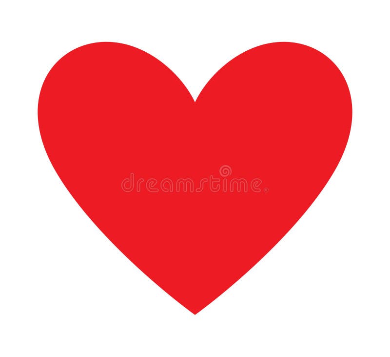 Simple red heart icon stock vector. Illustration of icon - 218123028