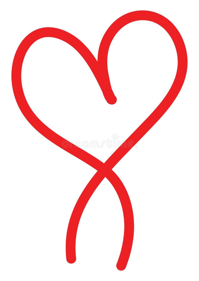 Simple red heart, icon stock vector. Illustration of flat - 259786734