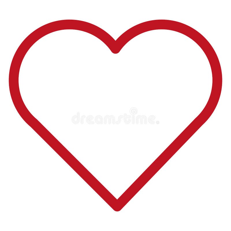Simple red heart stock illustration. Illustration of love - 73284051