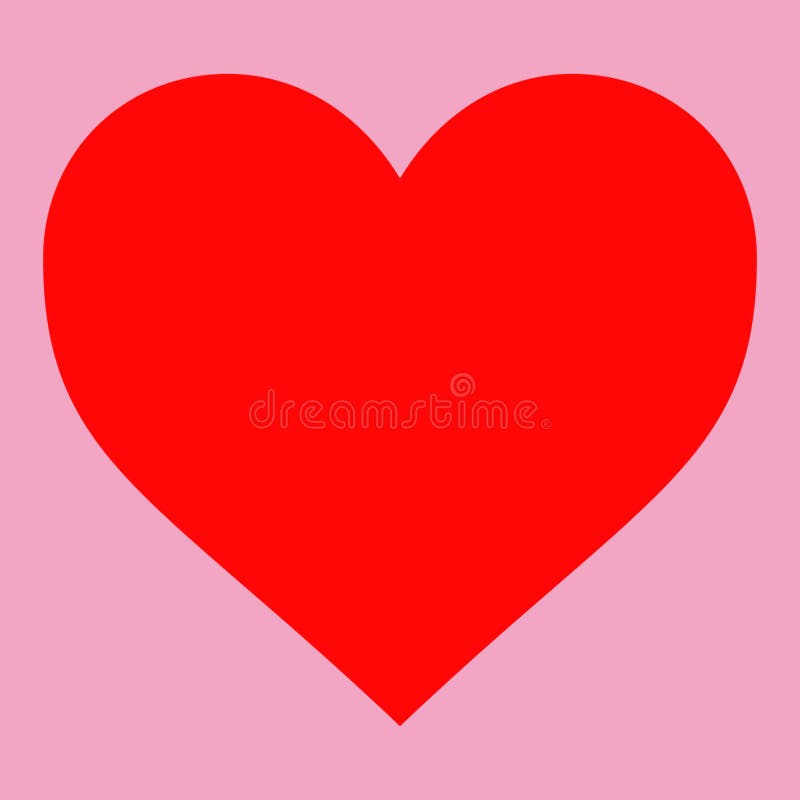 Simple Red Heart on Pink Background, Vector Illustration Stock ...