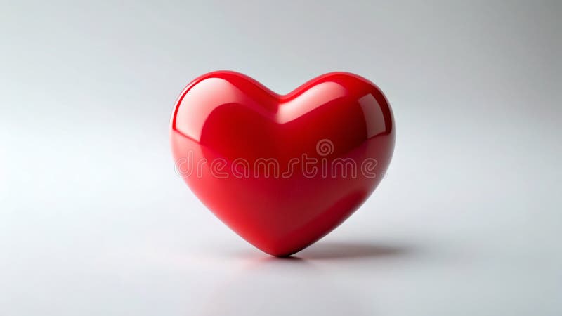 Simple Red Heart Shape Graphic a Minimalist Valentines Day Design ...