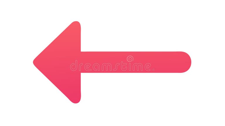 Simple Red Left Arrow Icon for Direction or Back, Vector Design ...