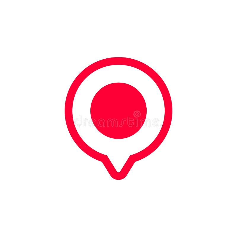 Simple Red Location Marker Icon for Maps and Navigation Applications ...