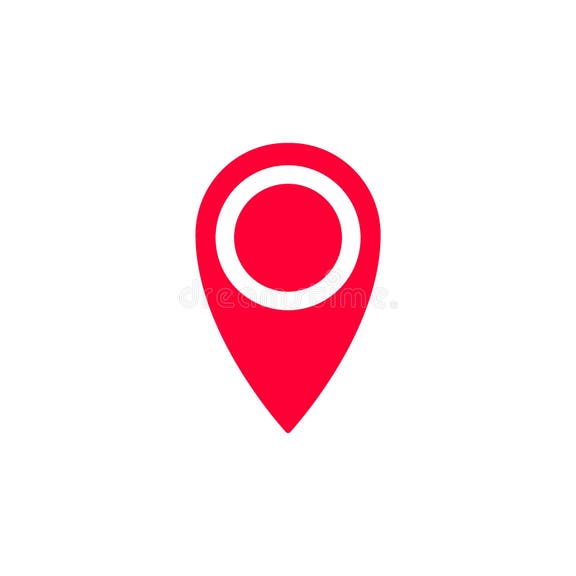 Simple Red Map Pin Icon for Location and Navigation Design Stock ...