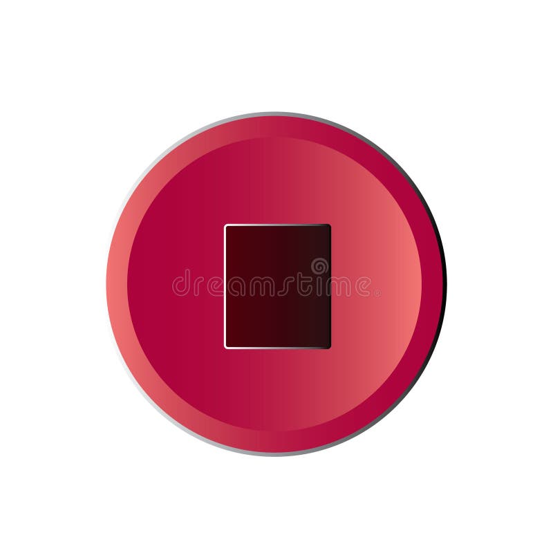 Simple Red Pause Button Design Stock Illustration - Illustration of ... Simple Red Pause Button Design Stock Illustration - Illustration of ...