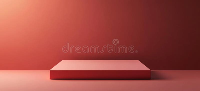 Simple Red Platform Minimalist Product Display Background Studio 3d ...