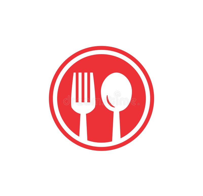 Restaurant Icon in Circle stock illustration. Illustration of meal ...