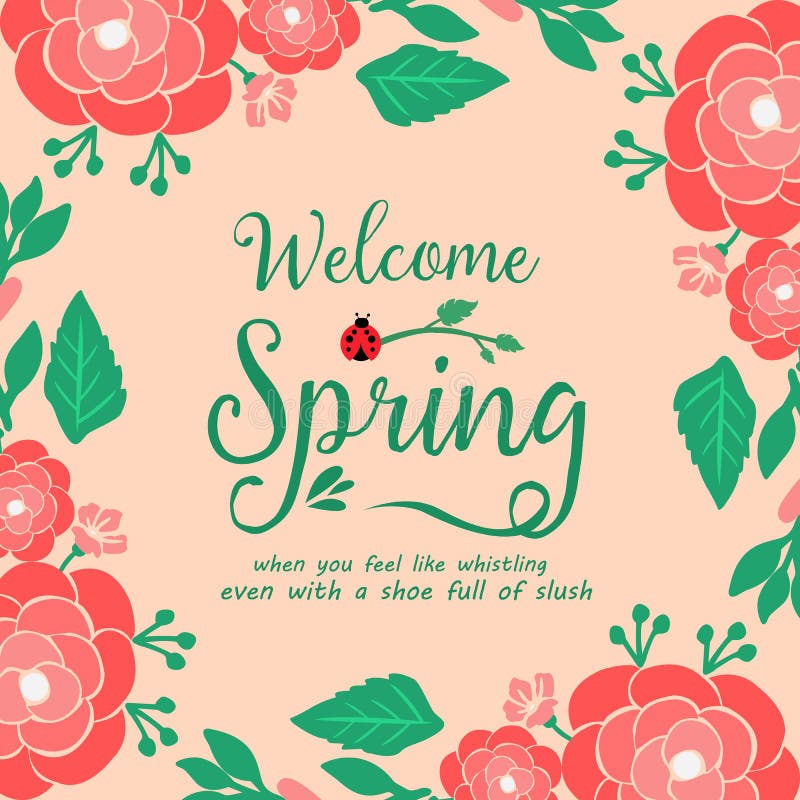 Simple Red Rose Flower Frame Design, Isolated on a Creme Background ...