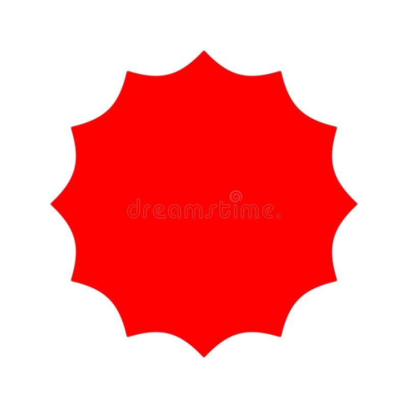 Simple Red Shapes on White Templates Stock Illustration - Illustration ...
