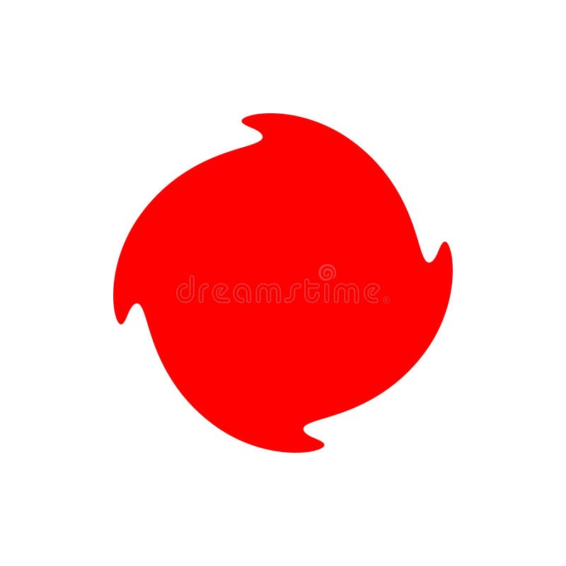 Simple Red Shapes on White Templates Stock Illustration - Illustration ...