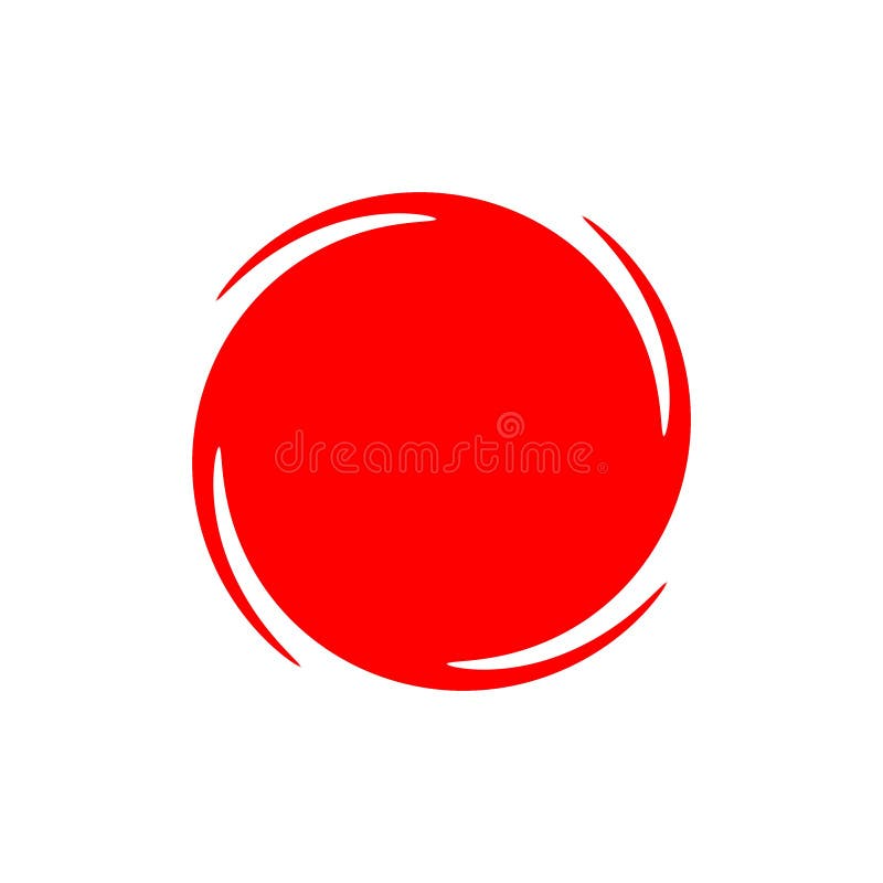 Simple Red Shapes on White Templates Stock Illustration - Illustration ...