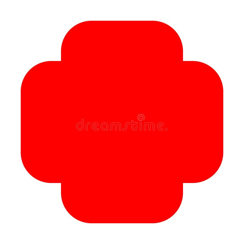 Simple Red Shapes on White Templates Stock Illustration - Illustration ...