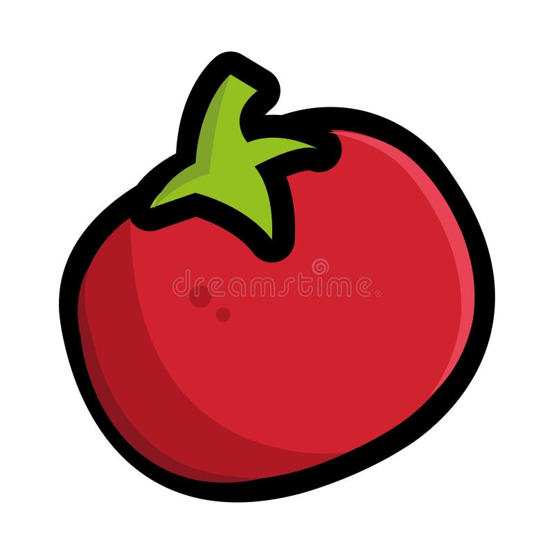 Simple Red Tomato Icon. Vector Stock Vector - Illustration of vegan ...