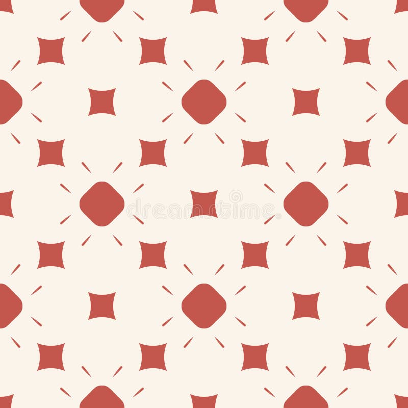 Simple Red Vector Seamless Pattern with Small Geometric Shapes, Circles ...