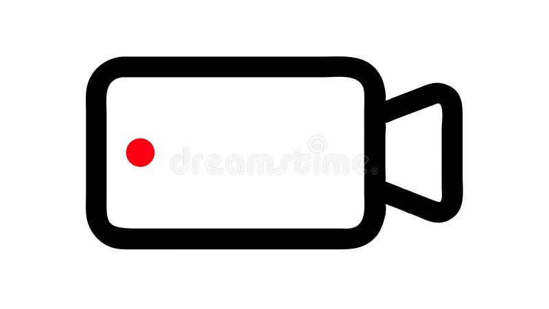 Simple Red Video Recording Icon for Camera Media , Vector Design ...