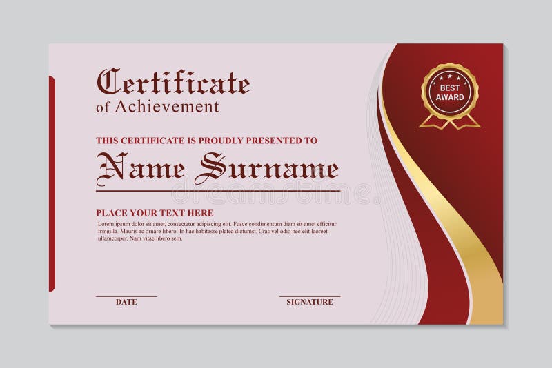 Wave Border Line Certificate Template Stock Illustrations – 2,016 Wave ...