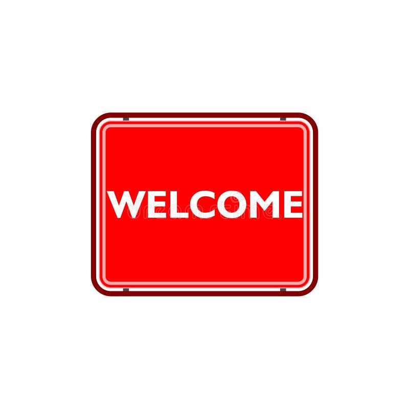 Red Welcome Sign Easy Vertical Welcome Sign Reversible For The