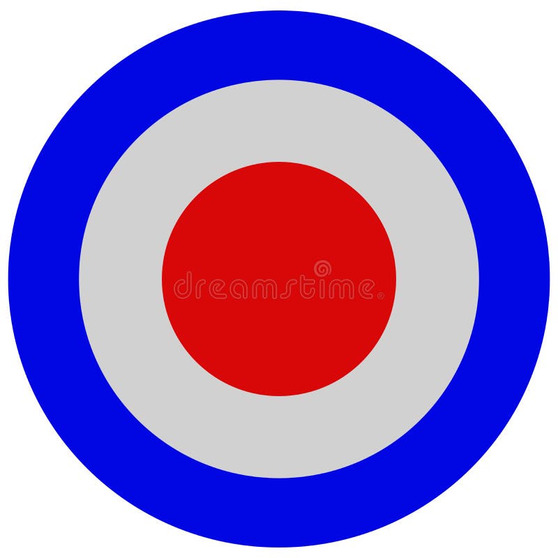 A Simple Red White and Blue Roundel Symbol Digital Illustration Stock ...