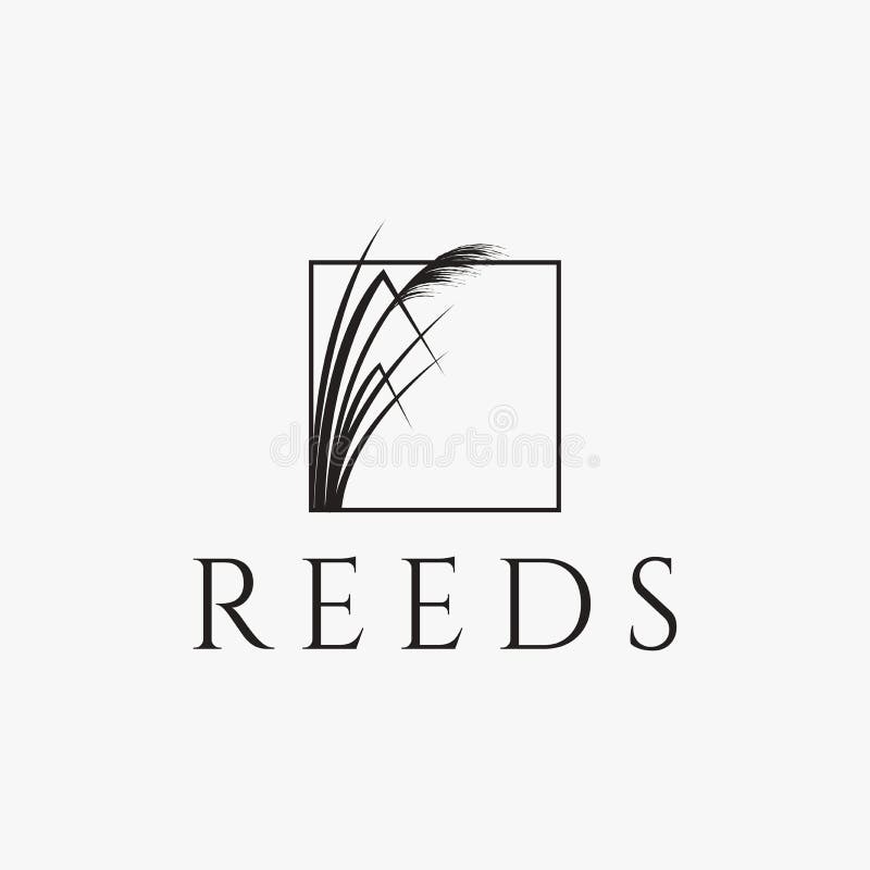 Simple Reeds in Frame Logo Vector Stock Vector - Illustration of icon ...