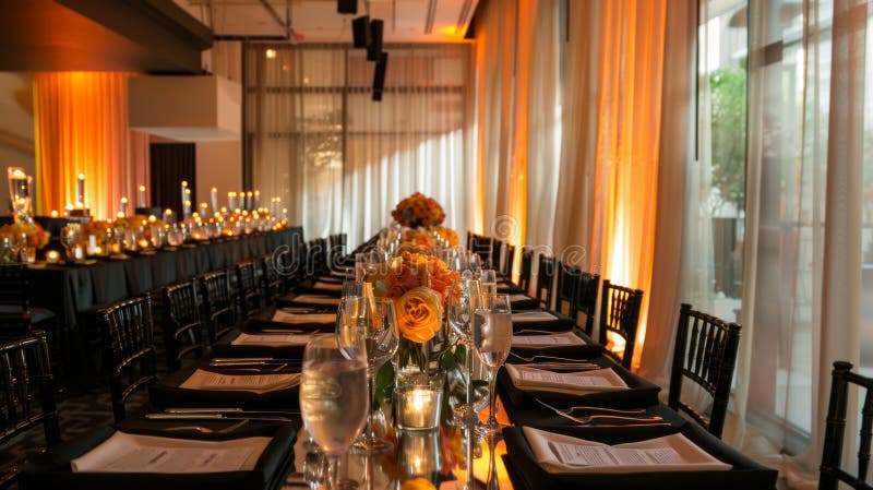 Simple and Refined Party Setup with a Contemporary Flair Stock ...