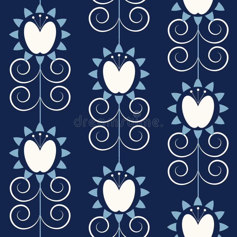 Simple Regular Graphic Design with Abstract Color Flowers. Stock ...