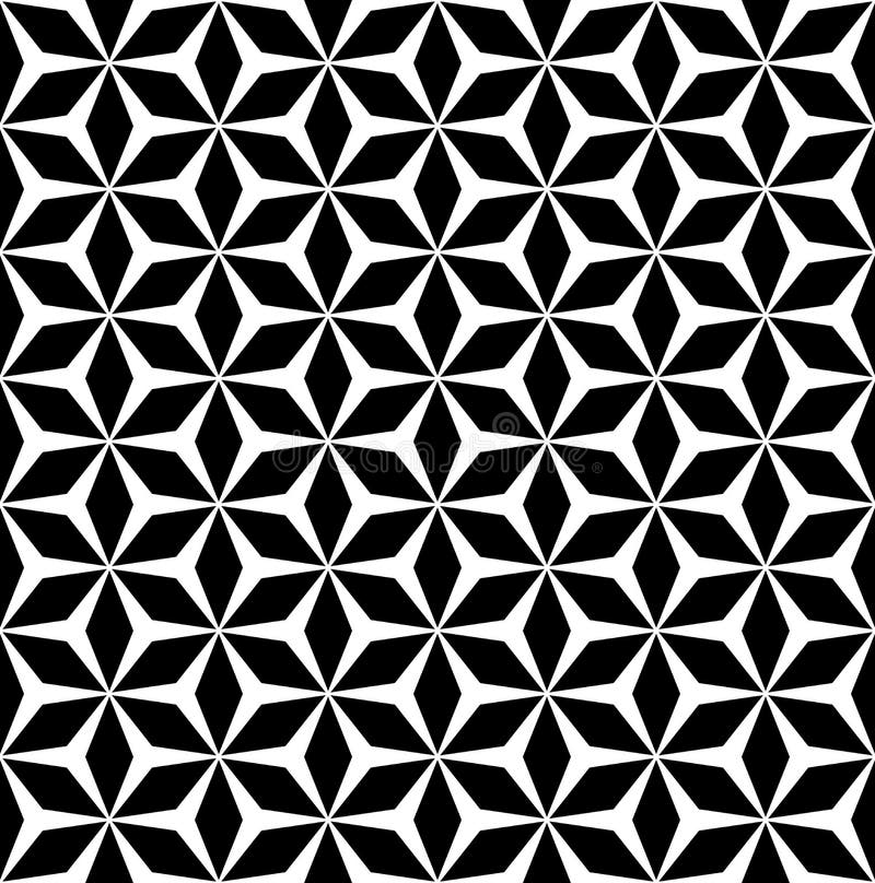 Simple Repeat Geometric Texture, Polygonal Floral Ornament Stock Vector ...