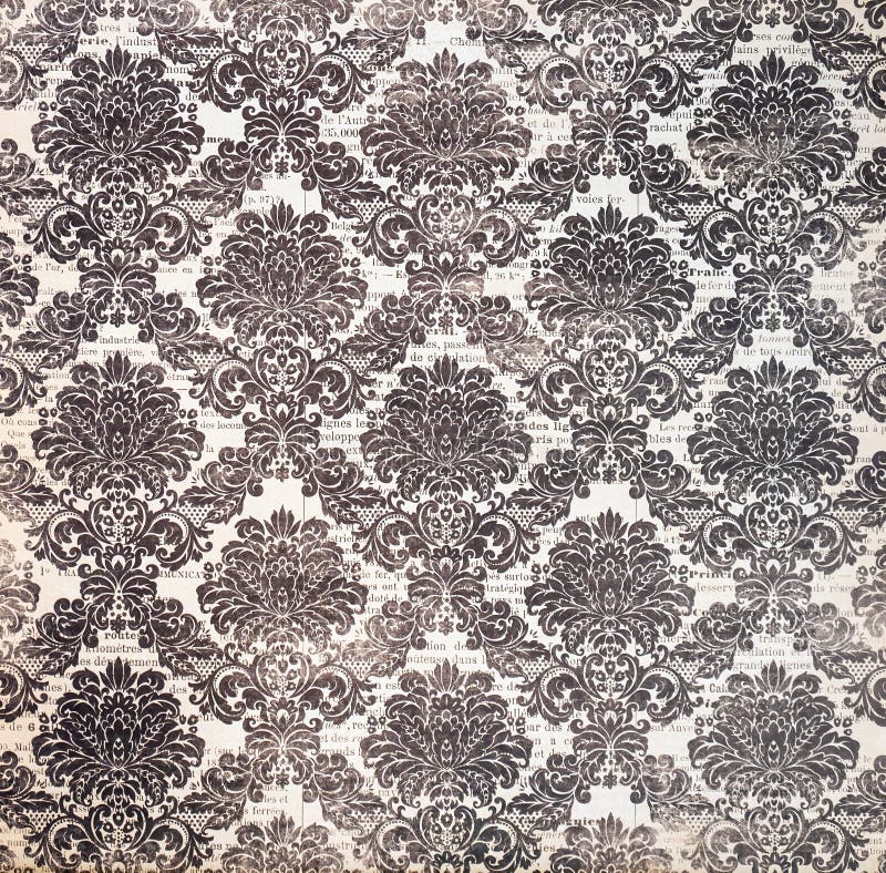 Simple Repeating Floral Background with Faded Text Stock Illustration ...