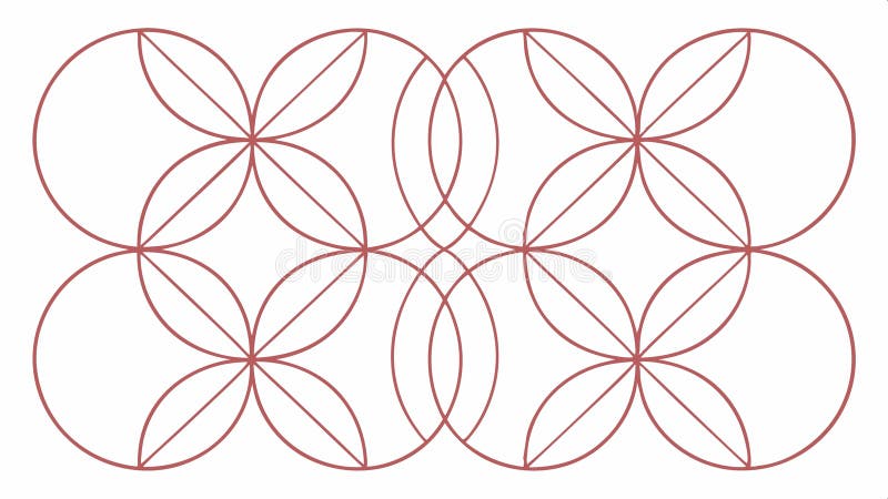 Simple Repeating Pattern Of Overlapping Circles Vector Design Generative Ai Stock Vector